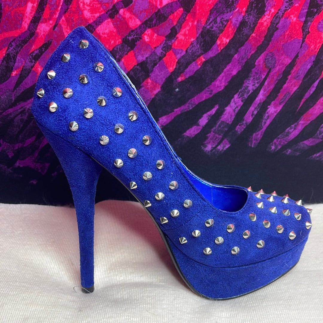 Navy Spike Heels – VALENCIA COUTURE LLC